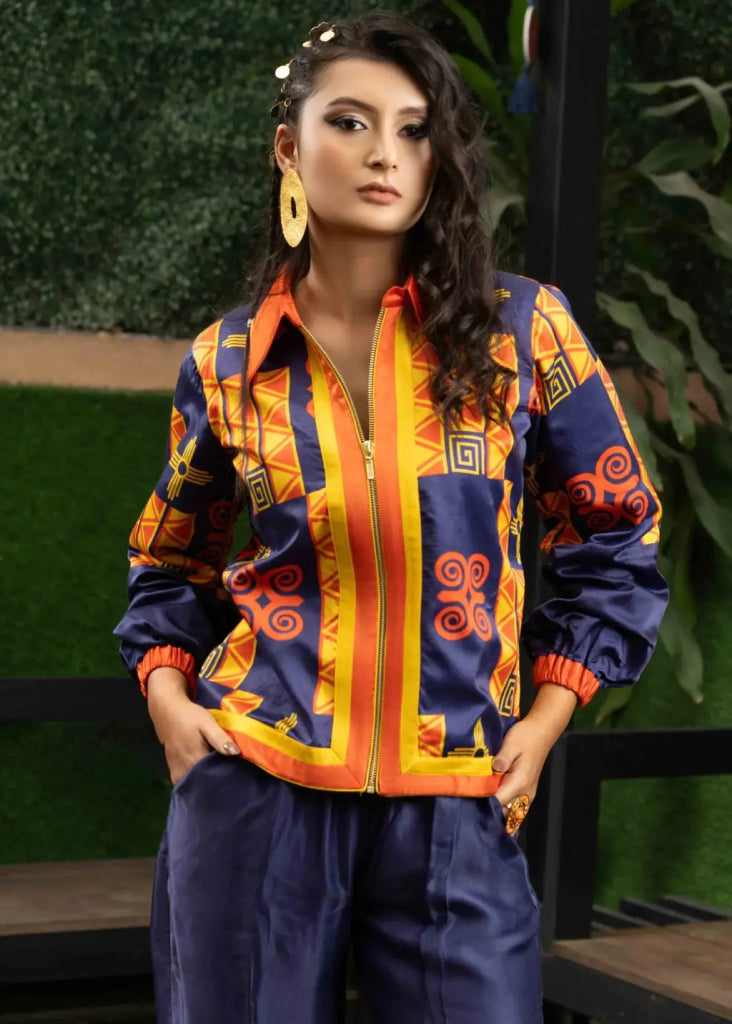 Celestial Blue Fire Jacket | Resort Wear Outerwear – MAGS By Sananda Basak